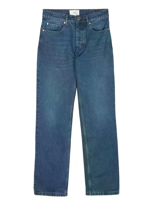 Ami Mid-rise Straight-leg Jeans - Blue