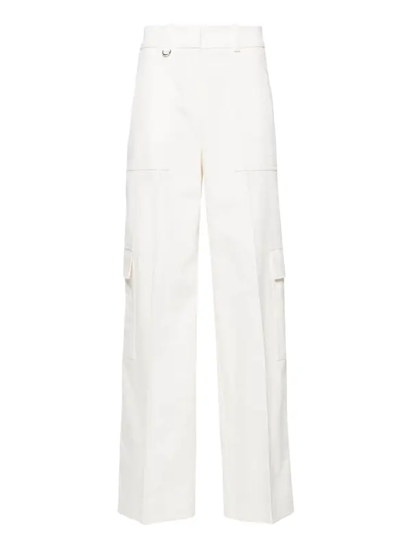 BOSS Wide-leg Twill Trousers - Neutrals