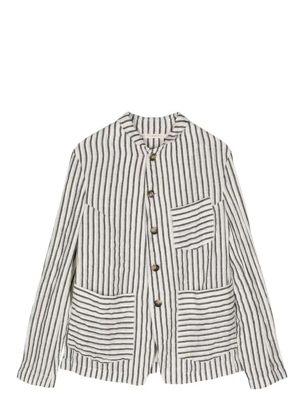 FORME D'EXPRESSION Stripe-pattern Jacket - White