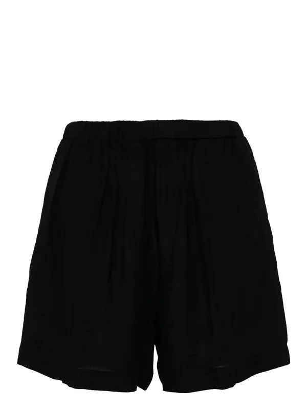 FORME D'EXPRESSION Linen Track Shorts - Black