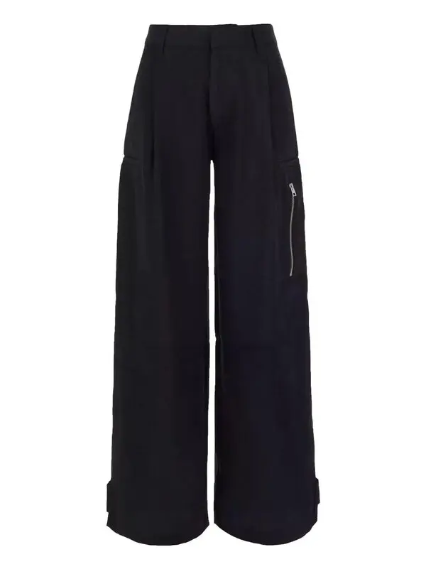 Ami Straight-leg Cargo Pants - Black