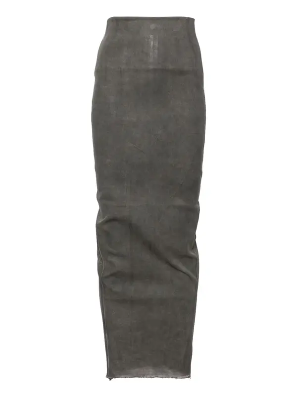 Rick Owens Dirt Pillar Maxi Pencil Skirt - Grey