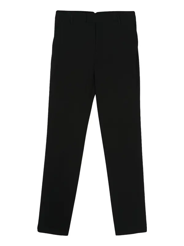Ami Crepe Tapered-leg Trousers - Black
