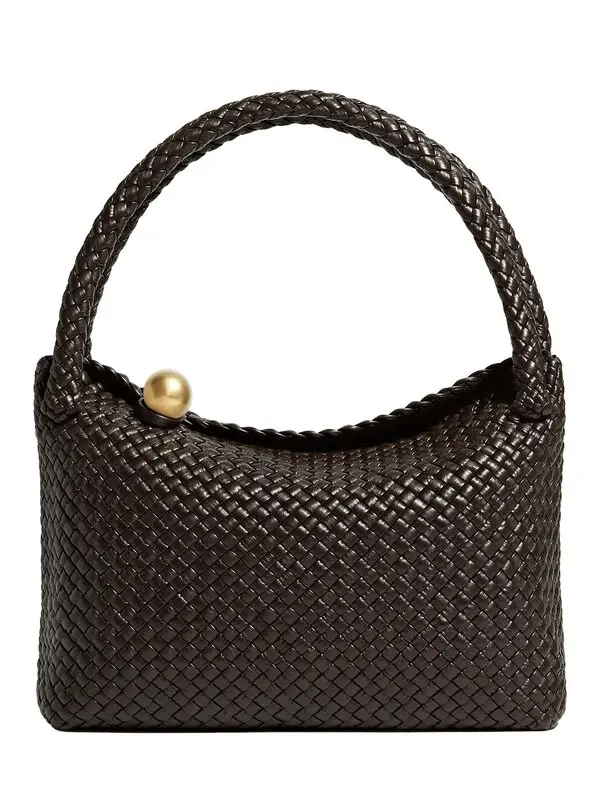 Bottega Veneta Intreccio Leather Shoulder Bag - Fondant