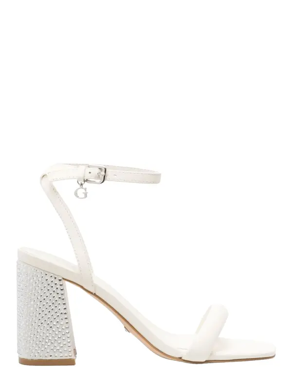 Guess Gelectra 95mm Leather Sandals - Neutrals