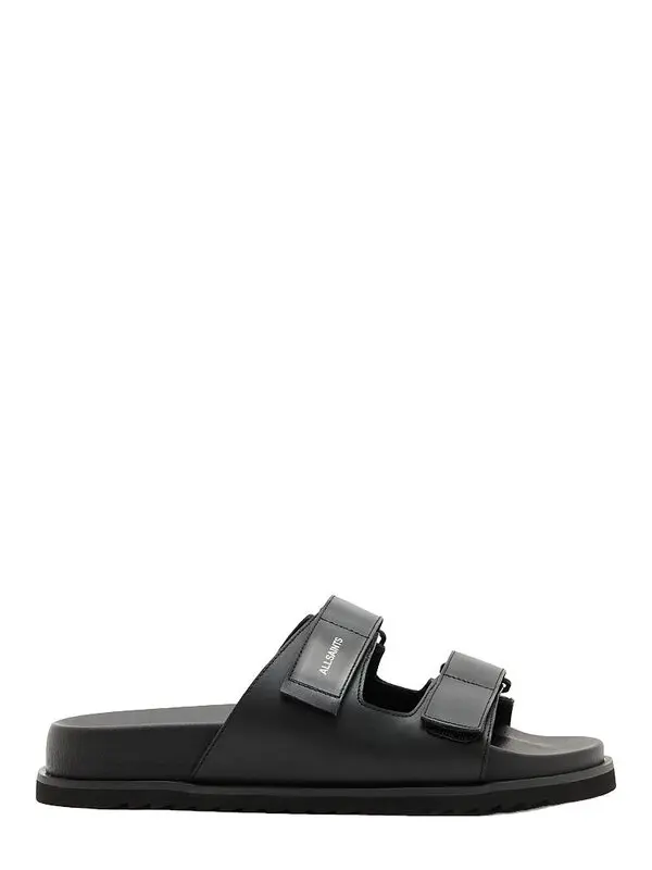 ALLSAINTS Leather Strap Sandals - Black