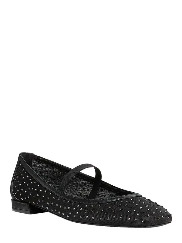 STUART WEITZMAN Arabella Embellished Flats - Black