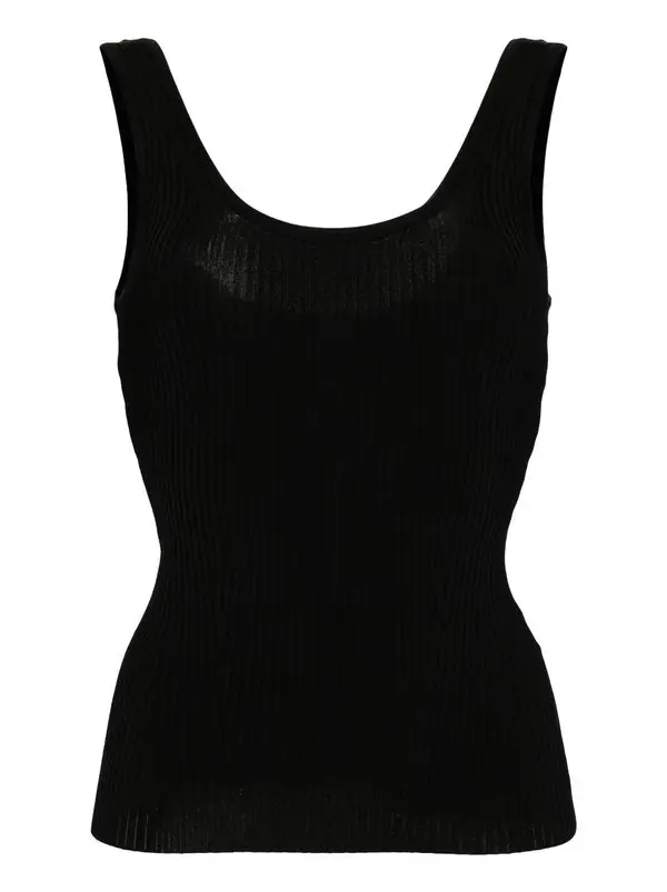 Zimmermann Scoop-neck Tank Top - Black