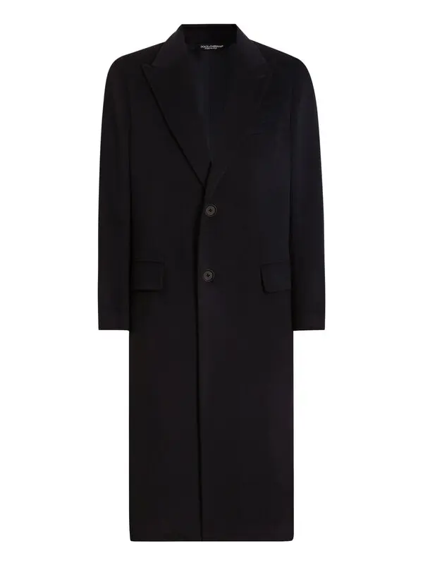 Dolce & Gabbana Single-breasted Cashmere Coat - Grey