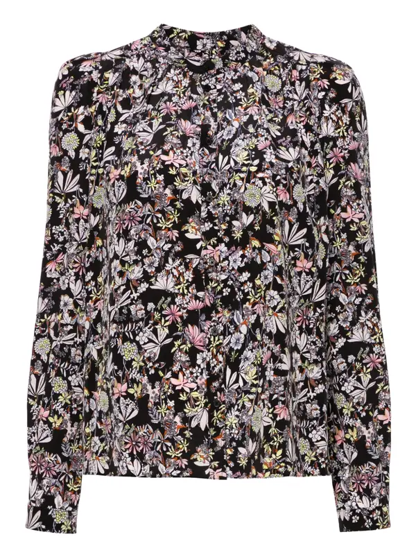 Zadig&Voltaire Tchin Kaya Floral-print Blouse - Black