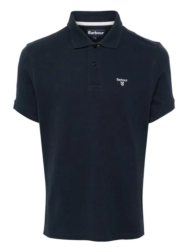 Barbour Logo-embroidered Cotton Polo Shirt - Blue