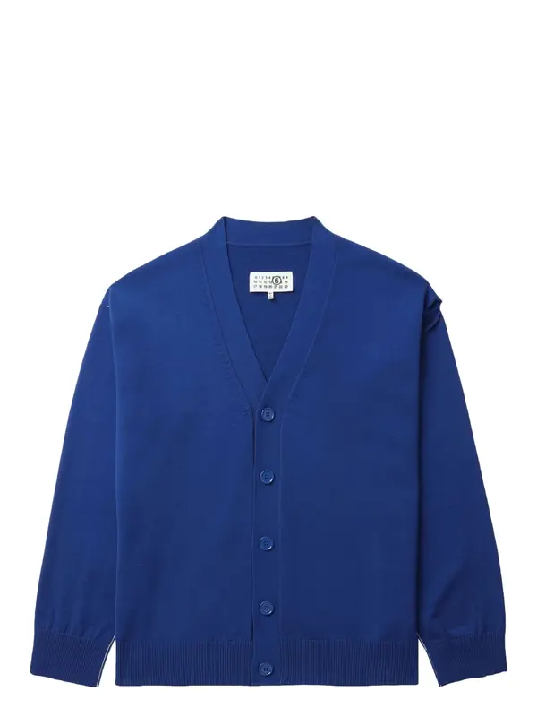 MAISON MARGIELA Cut-out Fine-knit Cardigan - Blue