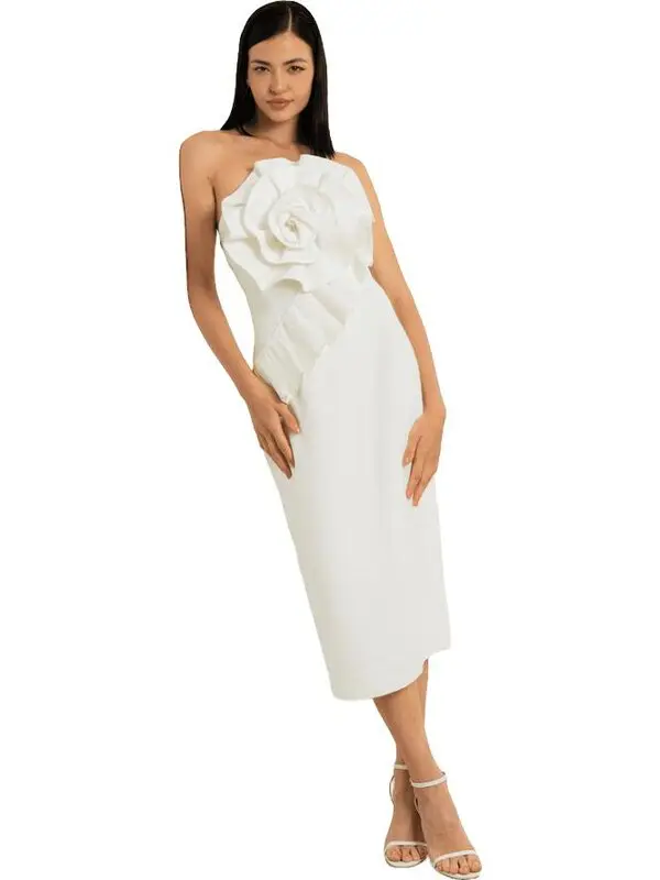 Yumi Kim Rio Linen Midi Dress - White