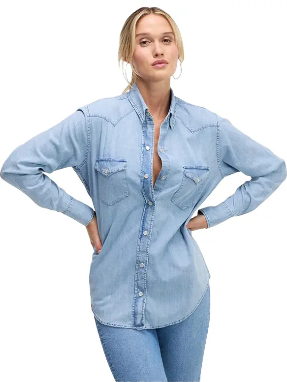SARAH ALEXANDRA Western Shirt: Lonesome Dove - Denim