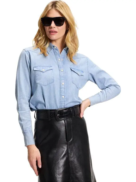 SARAH ALEXANDRA Western Shirt: Lonesome Dove - Denim