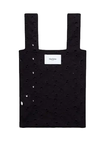 Merlette Eyelet Tote Bag - Black