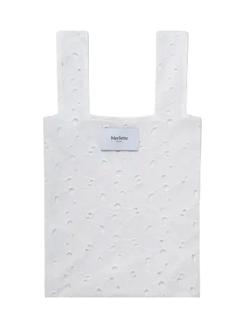 Merlette Eyelet Tote Bag - White