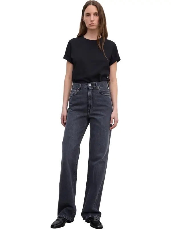 HOUSE OF DAGMAR High-rise Wide Leg Jeans - Dark Grey