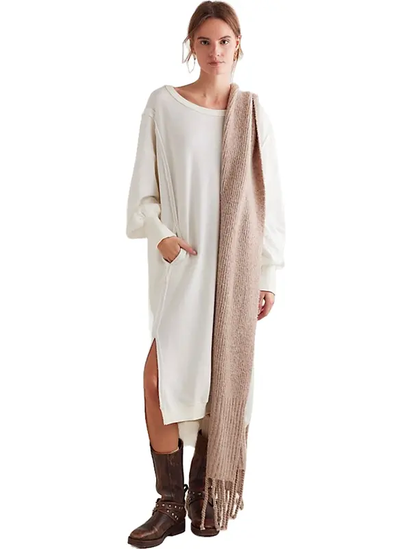 Free People We The Free Camden Maxi Sweatshirt - White