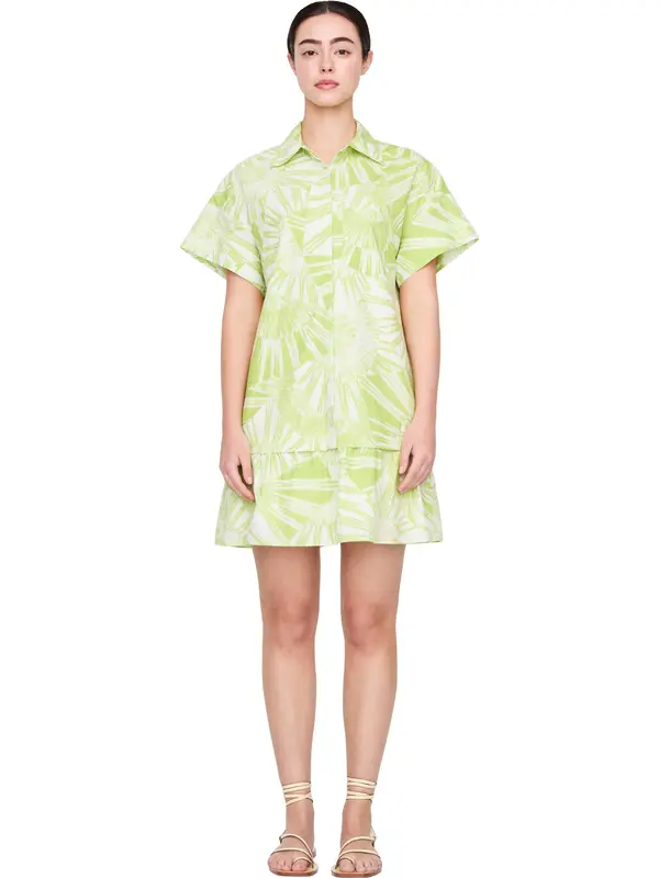 MARIE OLIVER Camp Mini Shirt Dress - Evergreen