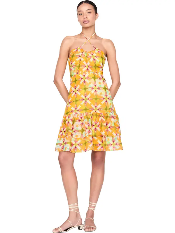 MARIE OLIVER Alisa Tie-dye Mini Dress - Papaya