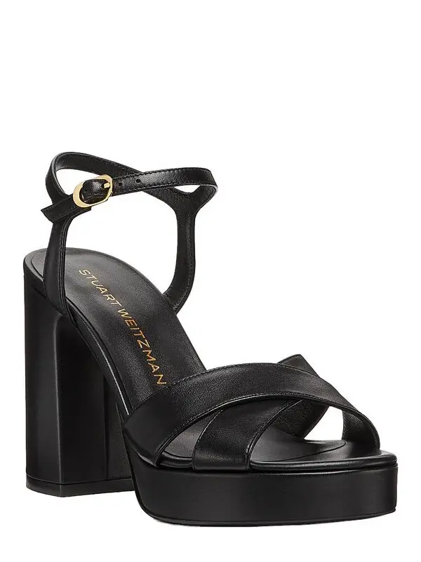 STUART WEITZMAN Dayna Crisscross Platform Sandals - Black