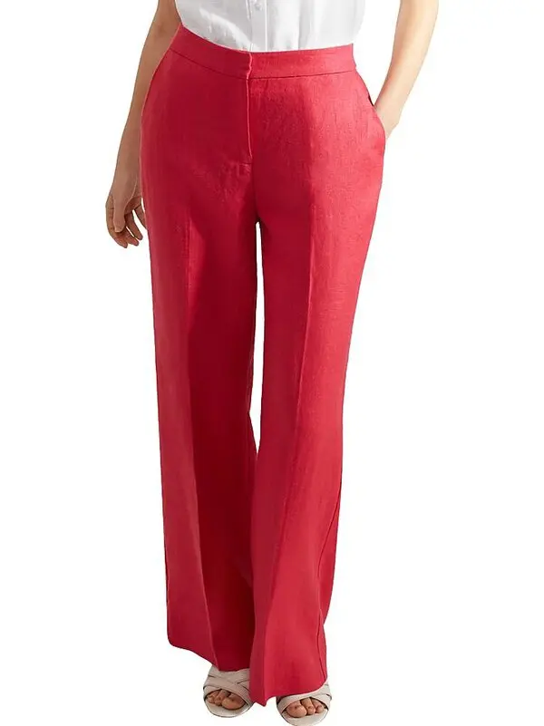 HOBBS LONDON Mirabel Wide Leg Pants - Raspberry