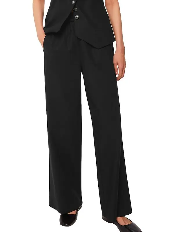 Whistles Lindsey Linen Blend Trousers - Black