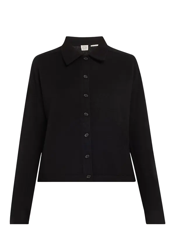 TOTEME Cashmere Knit Cardigan - Black