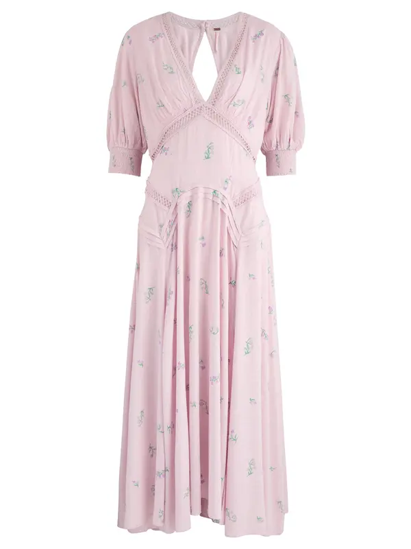 Free People Floral-print Maxi Dress - Pink