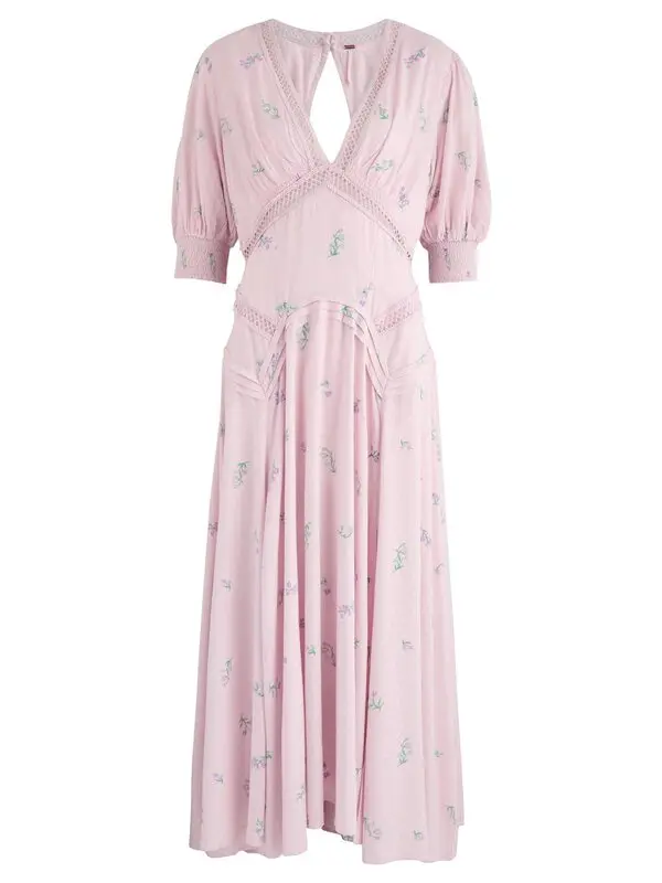 Free People Floral-print Maxi Dress - Pink