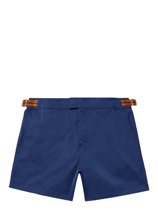 Zegna Straight-leg Mid-length Swim Shorts - Blue