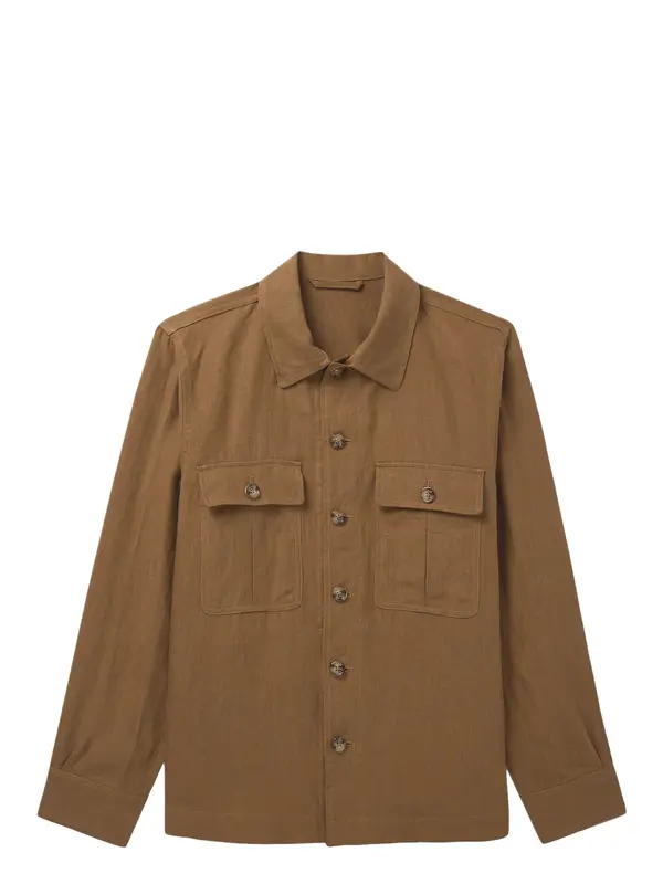 VALSTAR Antonio Cotton-blend Overshirt - Brown