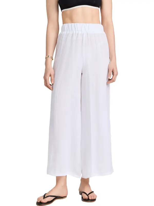 VITAMIN A Tallows Wide Leg Pants - White
