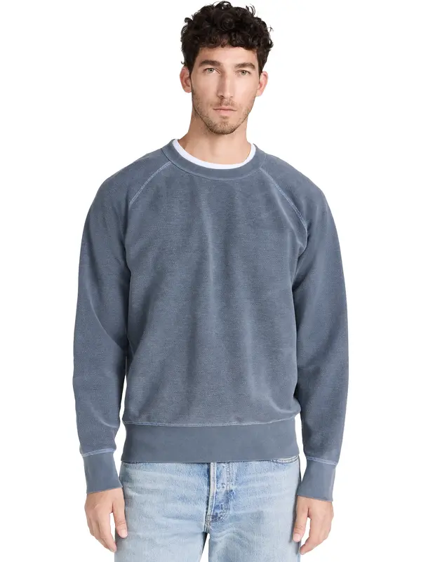 S.k.u. Twillback Terry Reversible Crewneck Sweatshirt - Navy