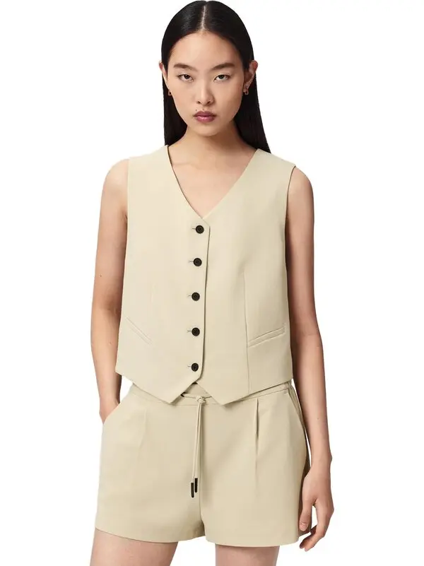 ALLSAINTS Aleida Lightweight Tri Waistcoat - Green