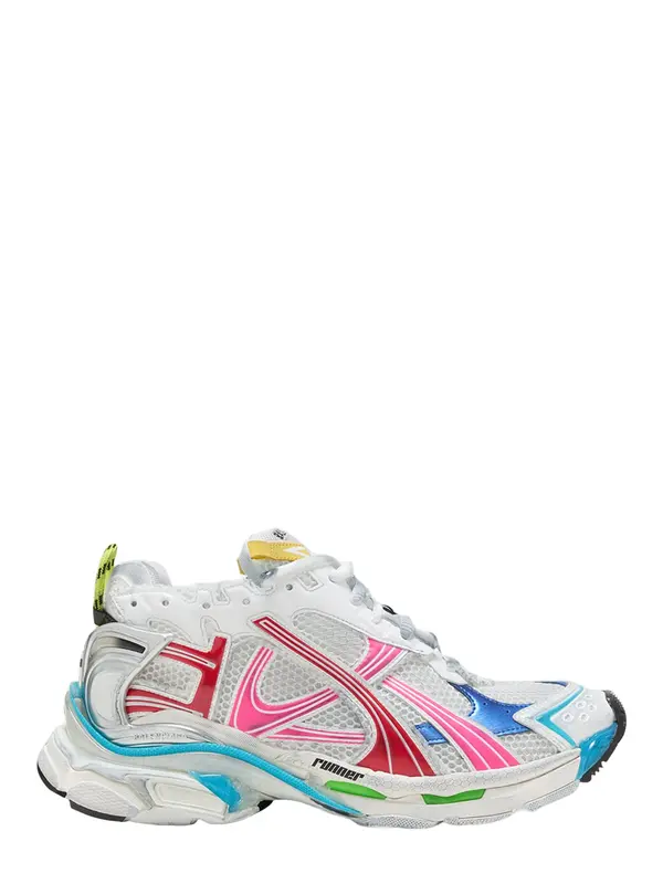 Balenciaga Runner Sneakers - White/red/blue