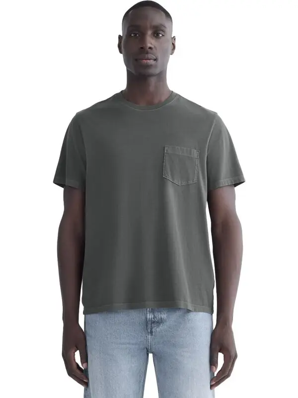Everlane Essential Organic Garment-dyed Tshirt Crew Neck Tshirt - Black