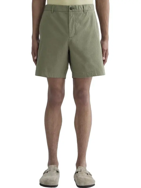 Everlane Seersucker Relaxed Short - Lichen Green