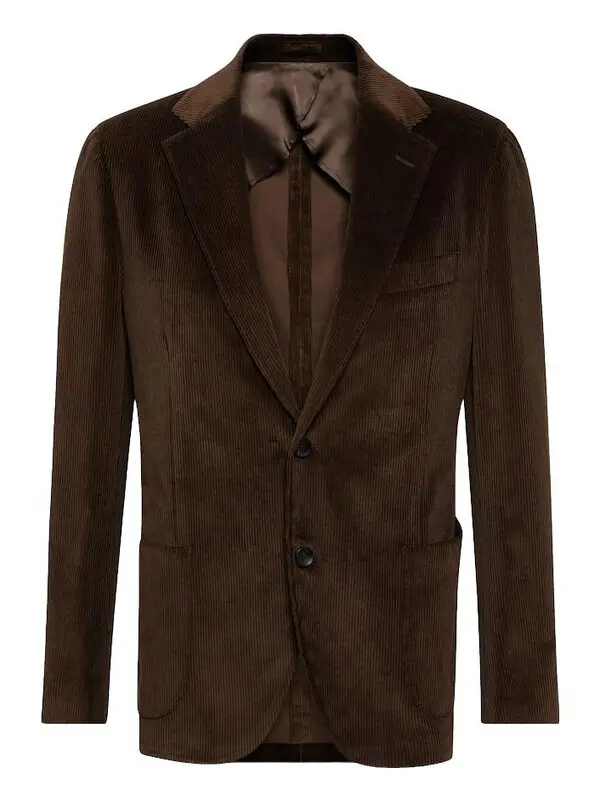 LARDINI Corduroy Blazer - Brown