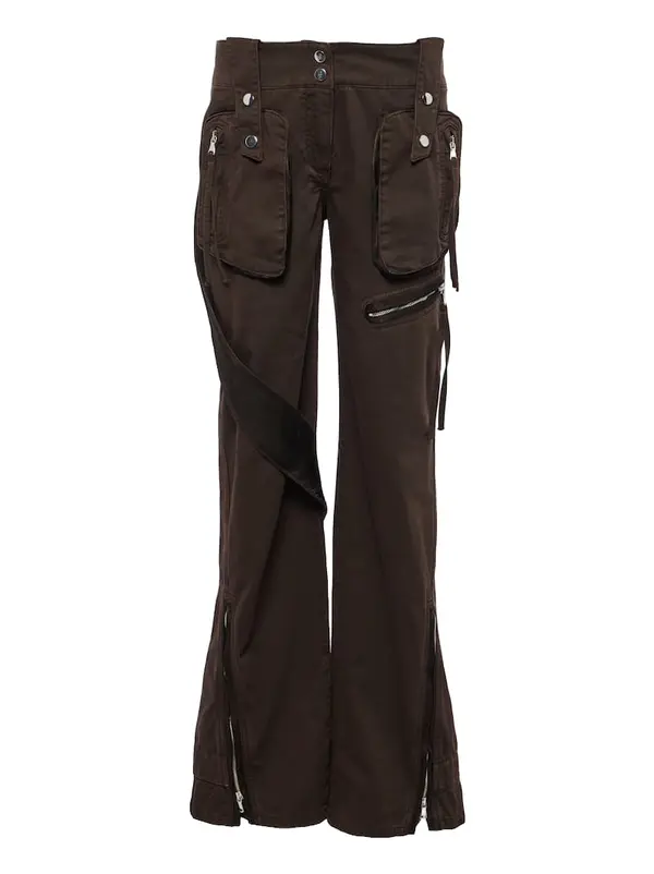 Blumarine Low-rise Cargo Pants - Brown