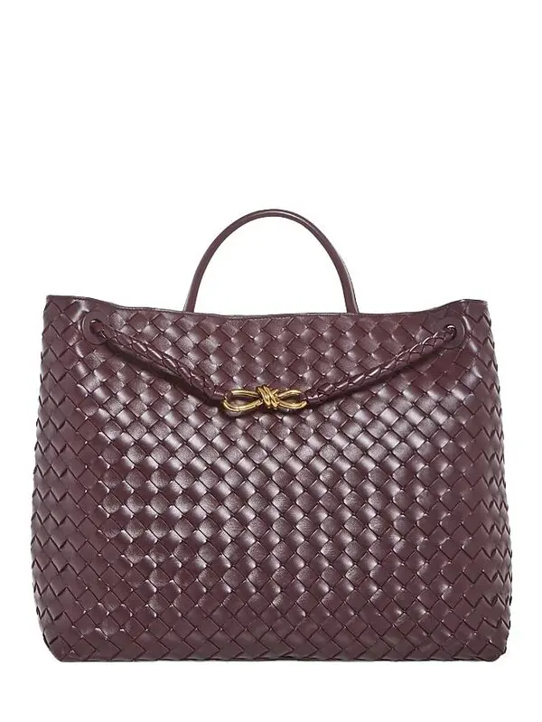 Bottega Veneta Large Andiamo Top Handle Bag - Dark Barolo