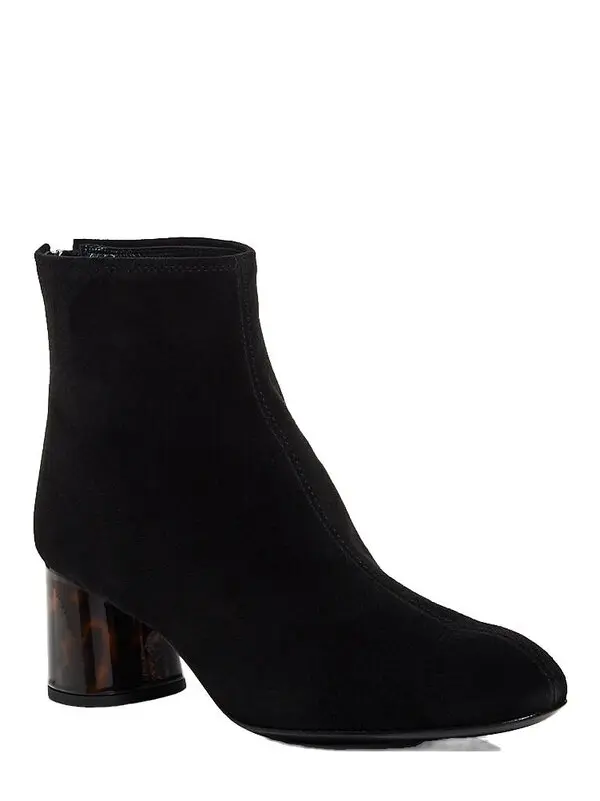 Agl Veta Back Zip Block Heel Booties - Nero