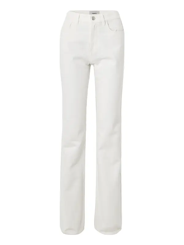 Coperni Embellished High-rise Straight-leg Jeans - White