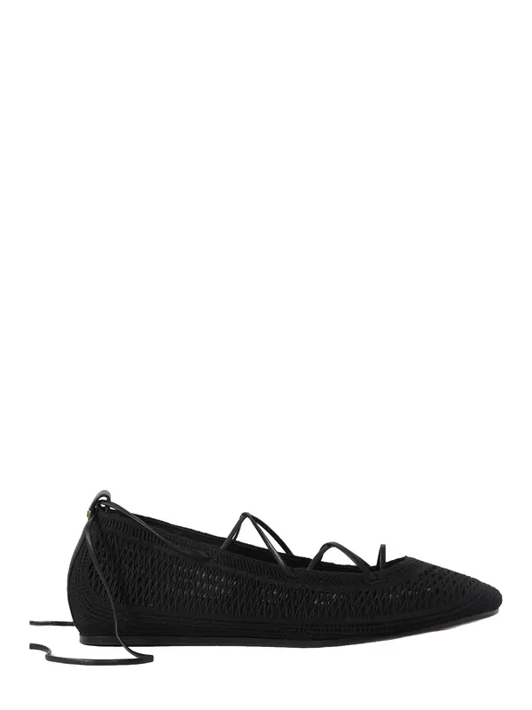 Isabel Marant Belna Woven Ballet Flats - Black