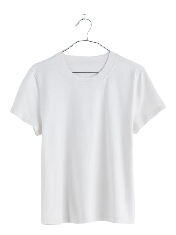 Madewell Premium Standard Shrunken Tee - Eyelet White