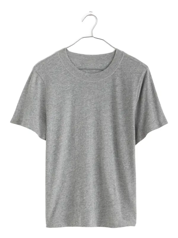 Madewell Premium Standard Shrunken Tee - Hthr Grey