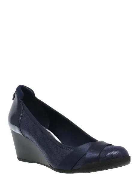 Anne Klein Timeout Wedge Pump - Navy