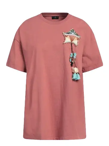 Etro Embellished Cotton T-shirt - Red