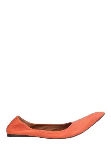 Marni Leather Ballet Flats - Orange